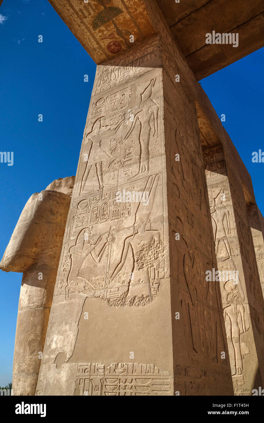 Decorative reliefs, Hypostyle Hall, The Ramesseum (Mortuary Temple of ...