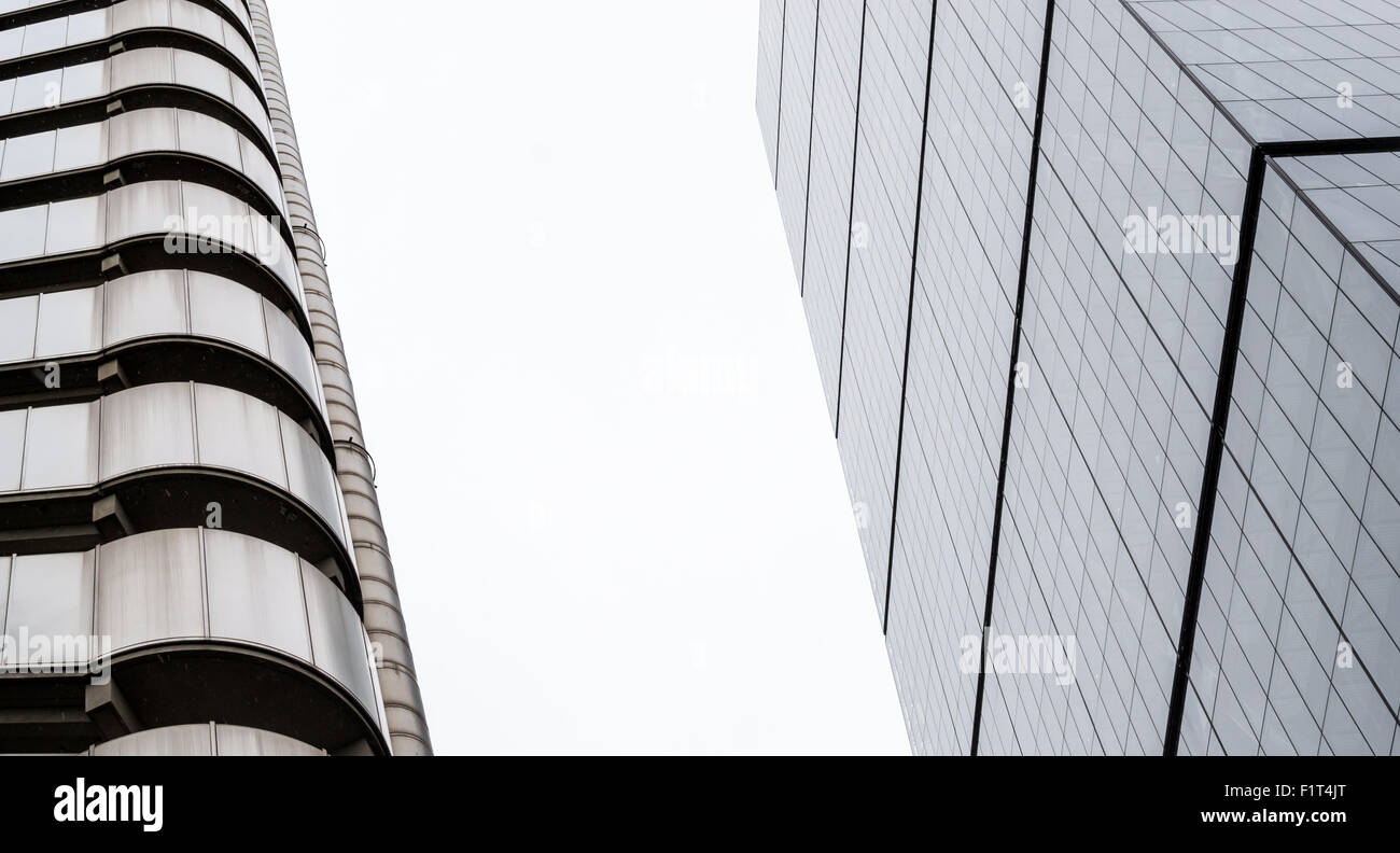 Modern abstract building design with repeating diagonal patterns and ...