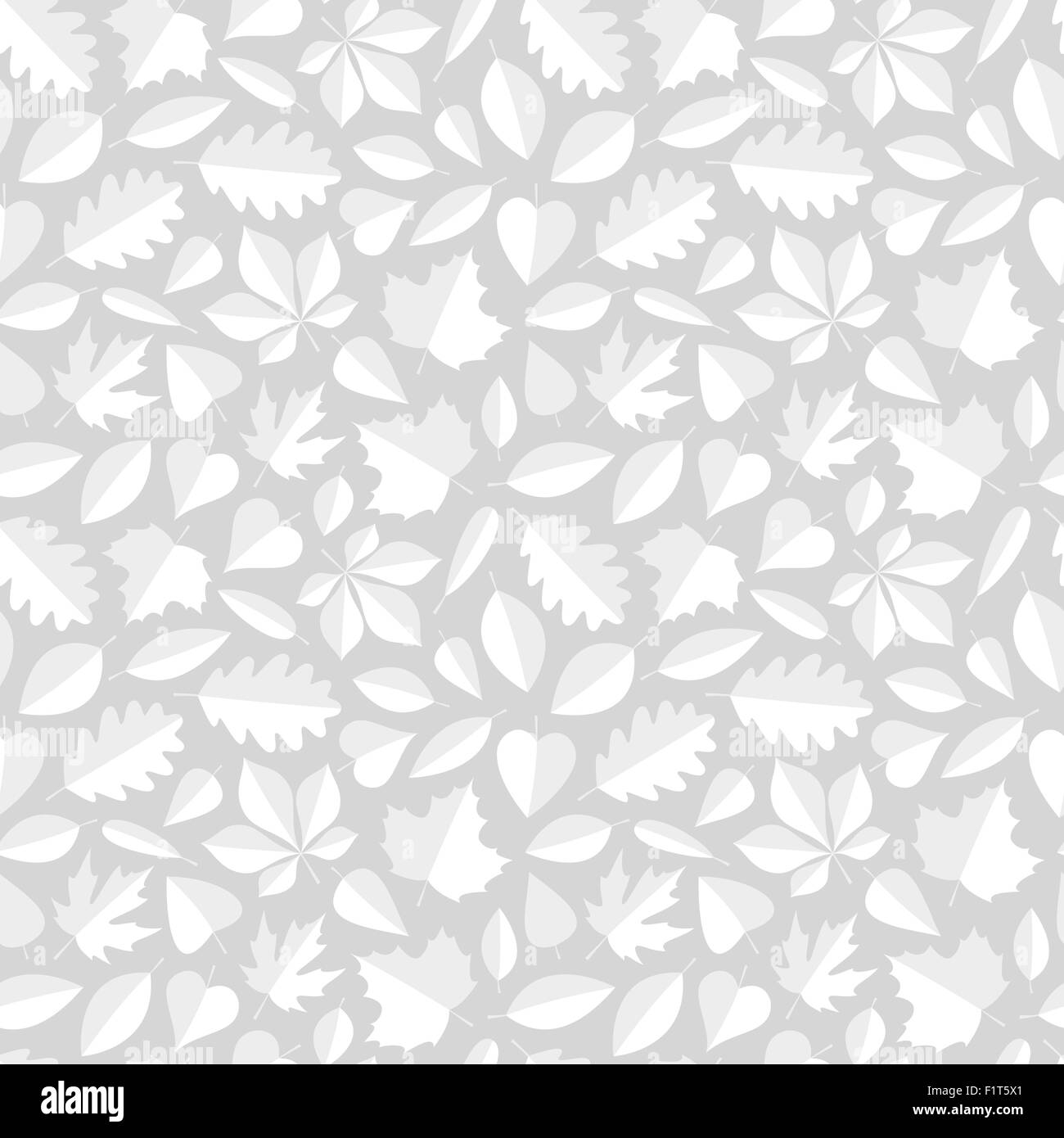 White Leaves Seamless Pattern Stock Vector Image & Art - Alamy
