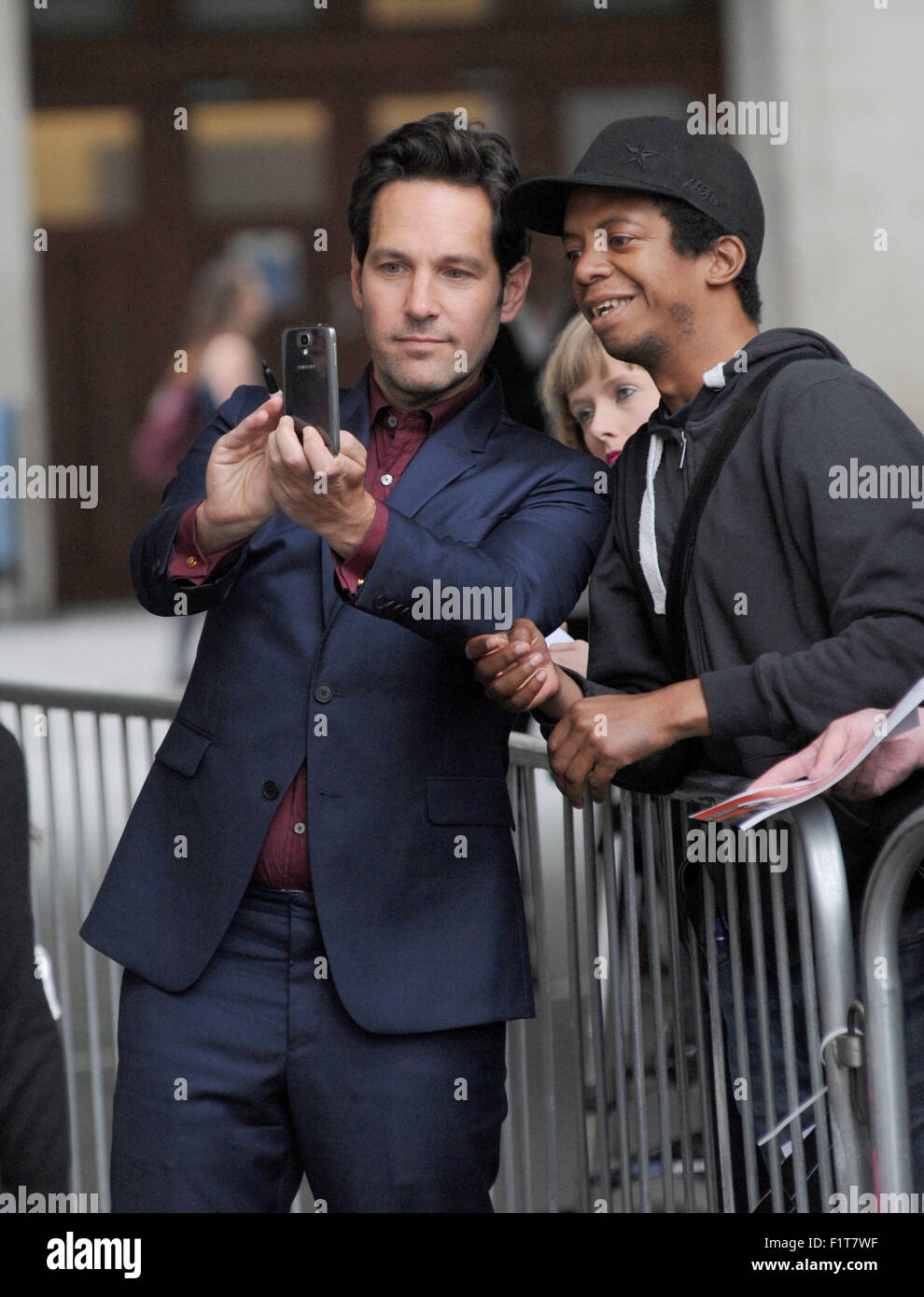 Paul Rudd at the BBC Radio 1 studios Featuring: Paul Rudd Where: London ...