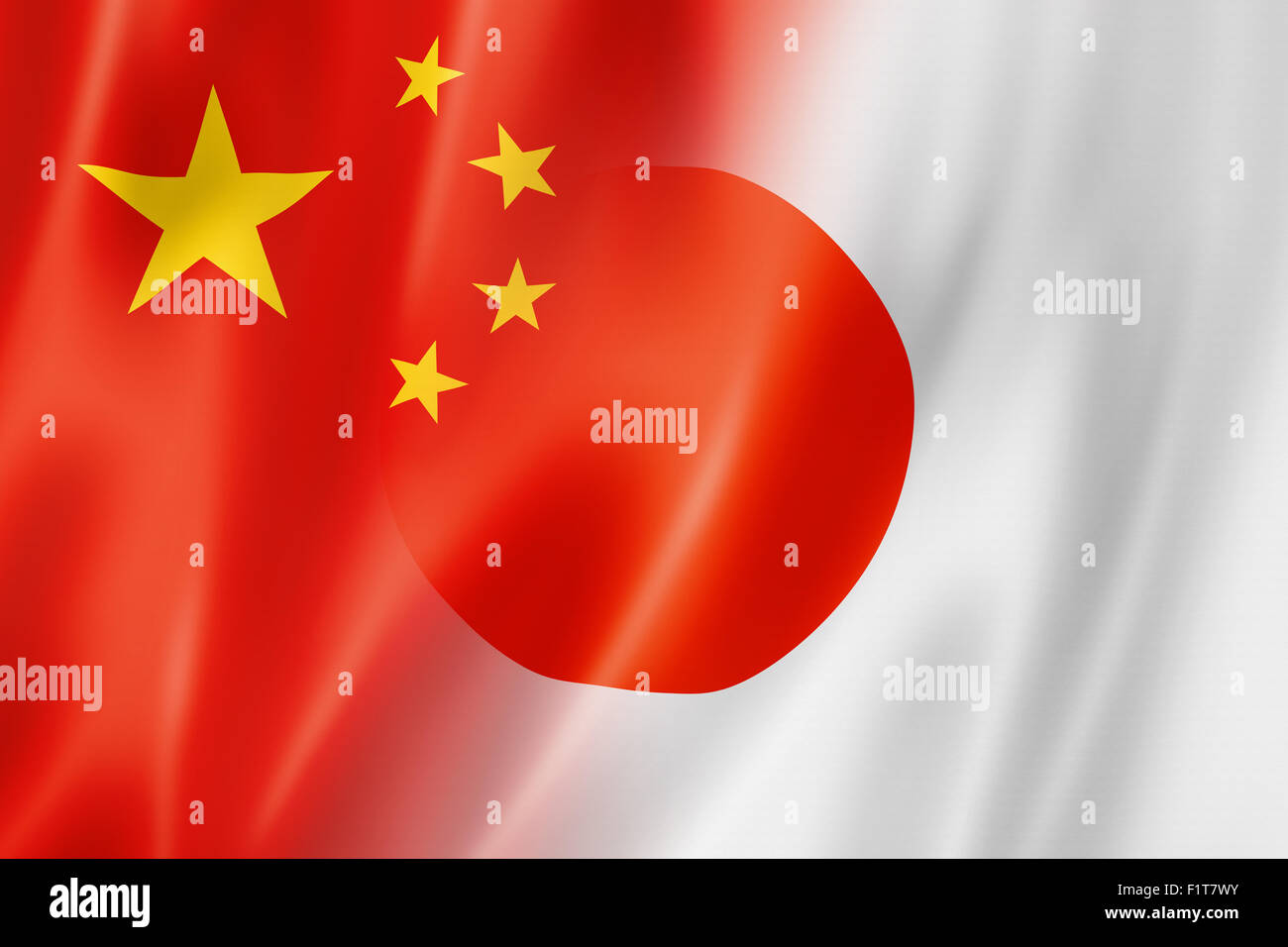 Japan china flag hi-res stock photography and images - Alamy