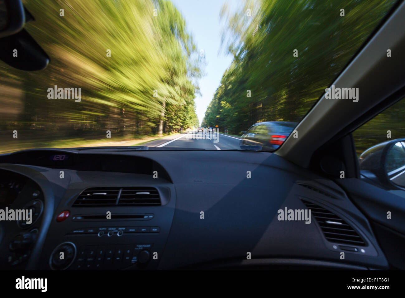 Driving car during good weather condition Stock Photo - Alamy