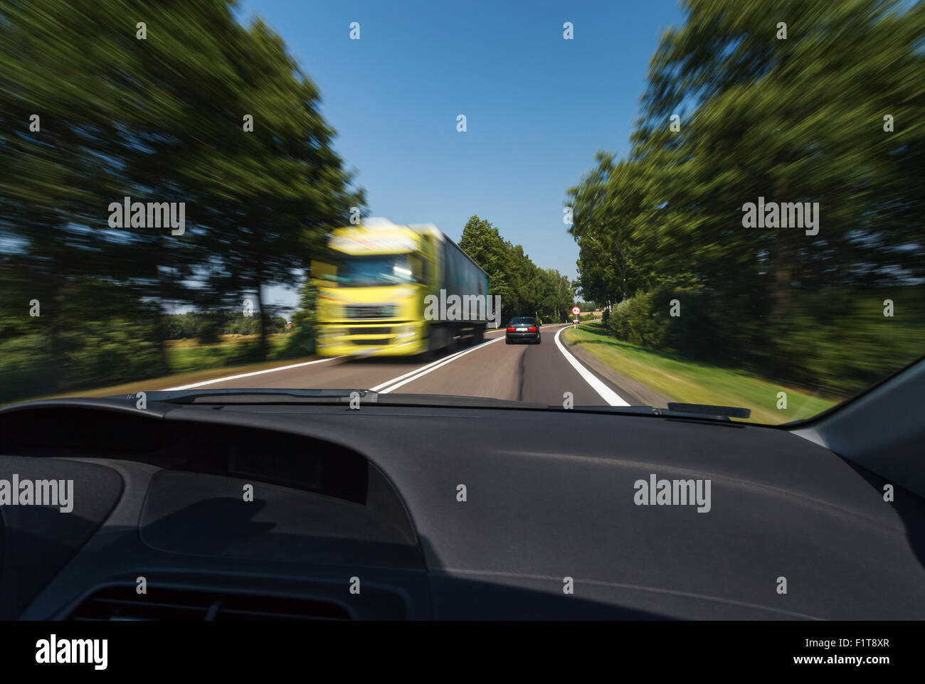 Driving car during good weather condition Stock Photo - Alamy