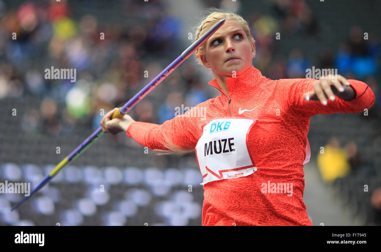 Berlin, Germany. 06th Sep, 2015. Javelin thrower Lina Muze of Latvia in ...