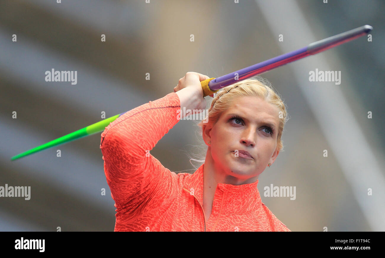 Berlin, Germany. 06th Sep, 2015. Javelin thrower Lina Muze of Latvia in ...