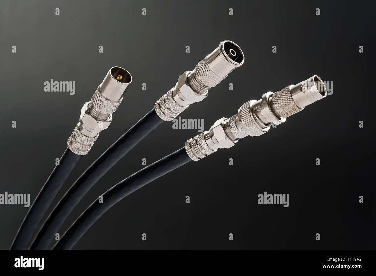 Coaxial connectors for tv and video Stock Photo - Alamy