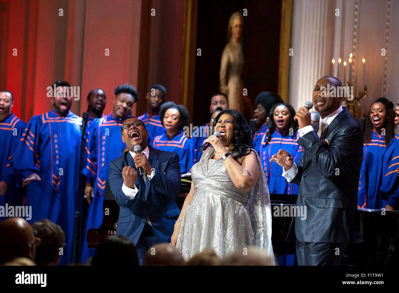 Legendary singer Aretha Franklin performs onstage during The Gospel ...