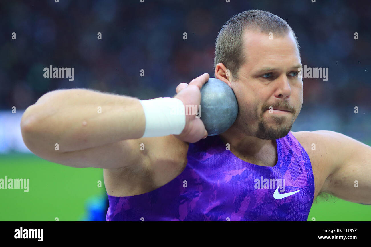 Berlin, Germany. 06th Sep, 2015. Shot putter Ryan Whiting of the USA in ...