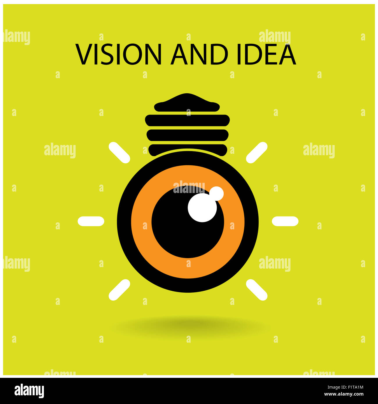 vision and ideas sign,eye icon,light bulb symbol ,business concept ...