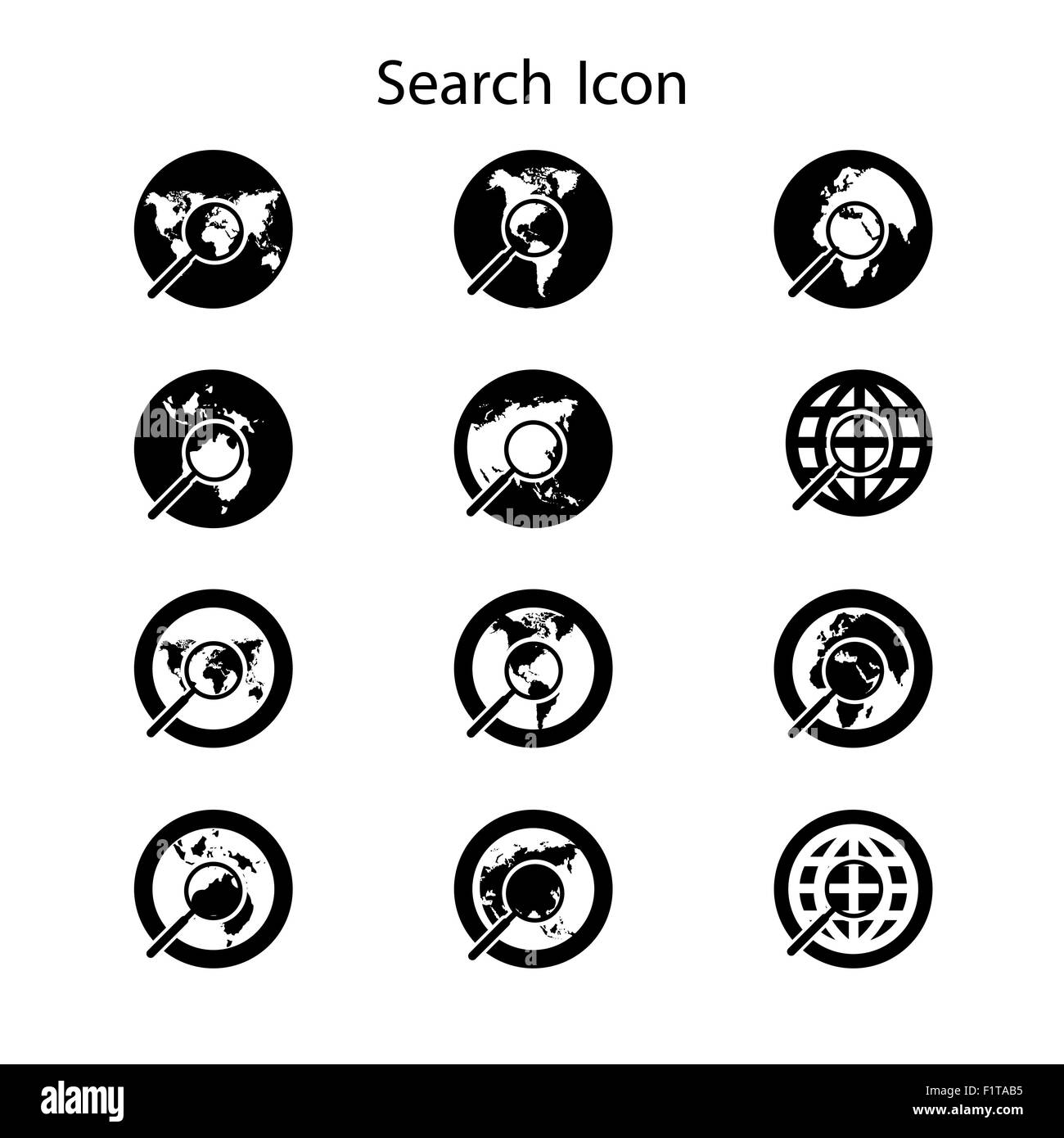search icon,world map sign,vision concept ,world symbol ,business ...