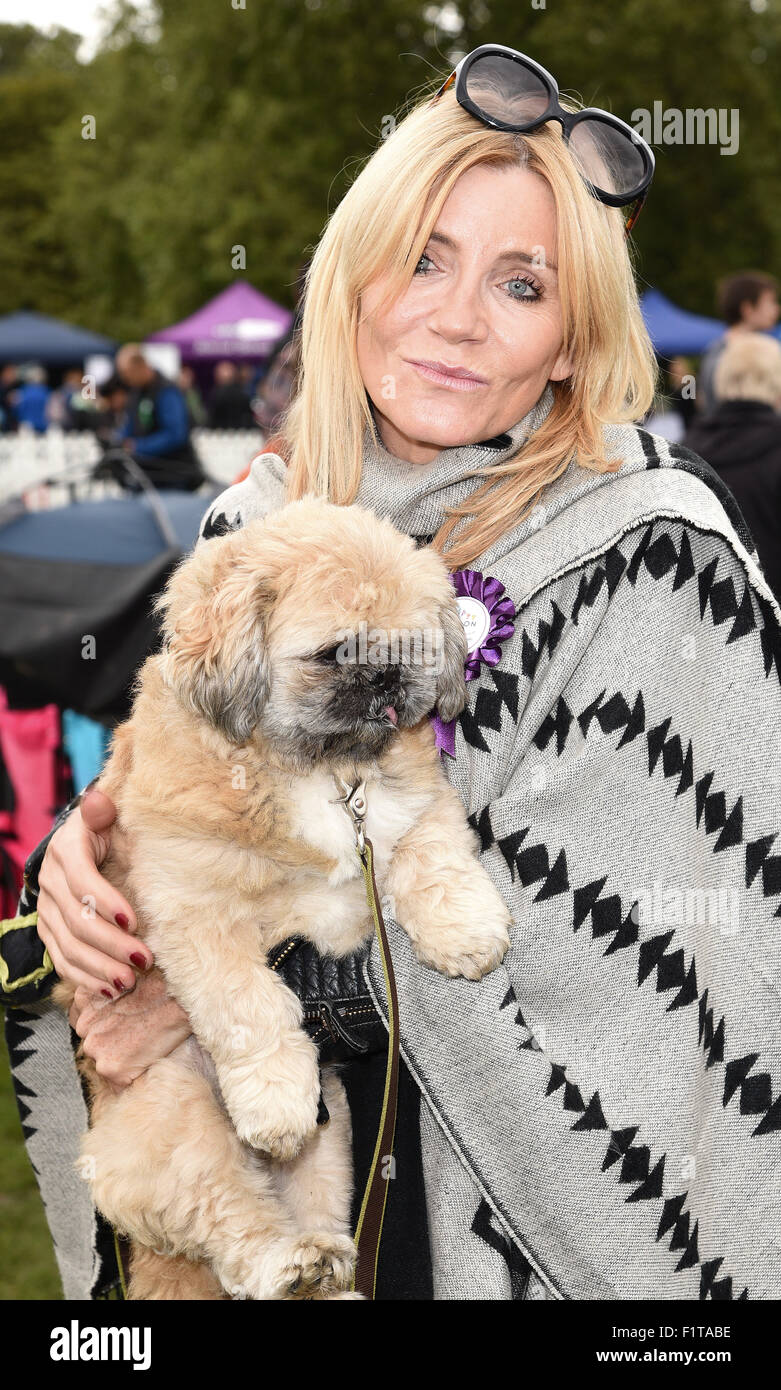 London, UK. 050915 Michelle Collins at PupAid 2015 at Primrose Hill ...