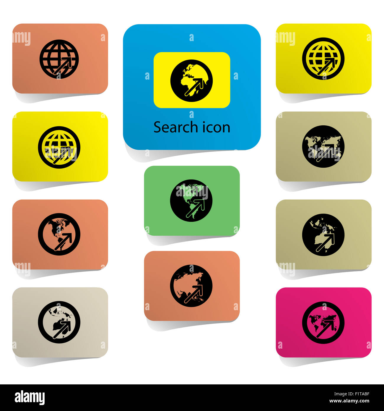 search icon,world map sign,vision concept ,world symbol ,business ...