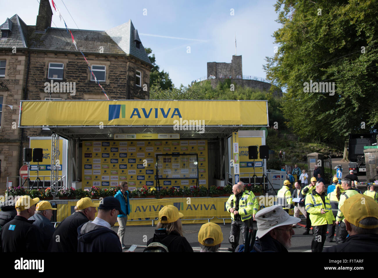 Stage 2 Aviva Tour of Britain cycle race start venue in Clitheroe ...