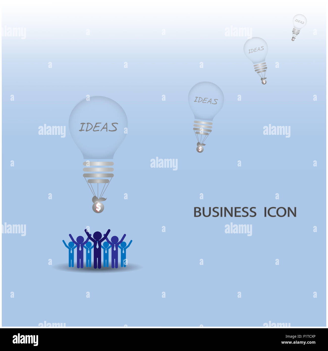 creative light bulb background,business concept Stock Photo - Alamy