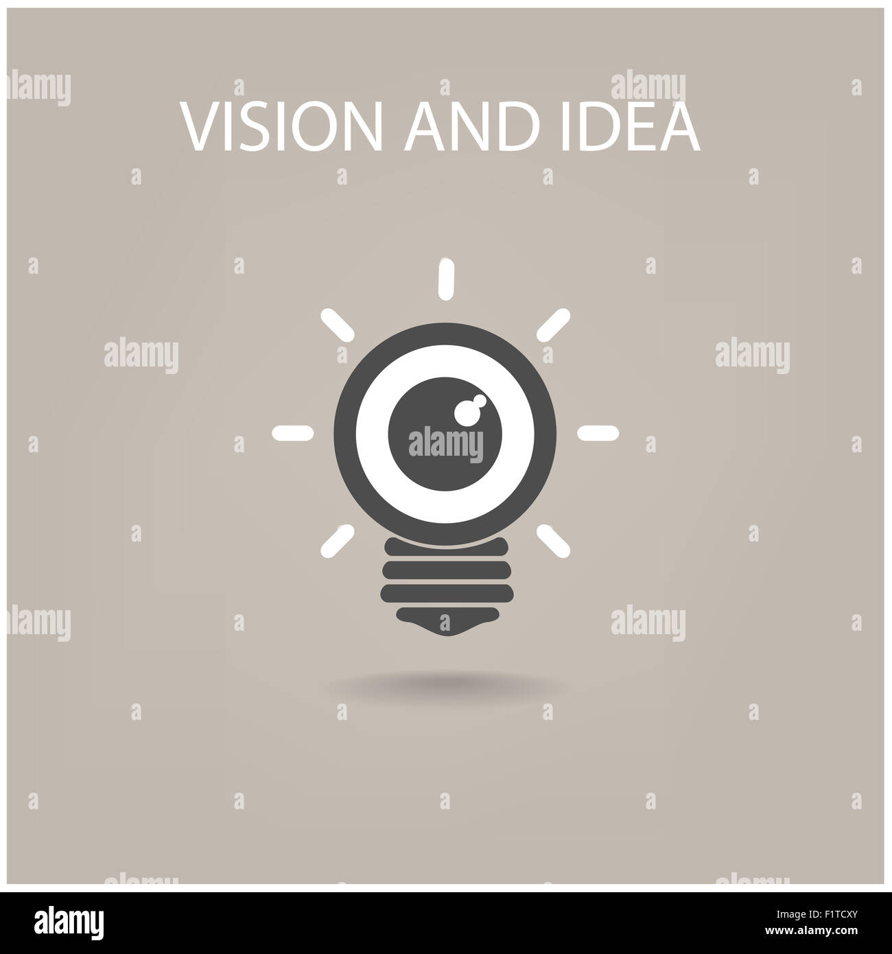 vision and ideas sign,eye icon,light bulb symbol ,business concept ...