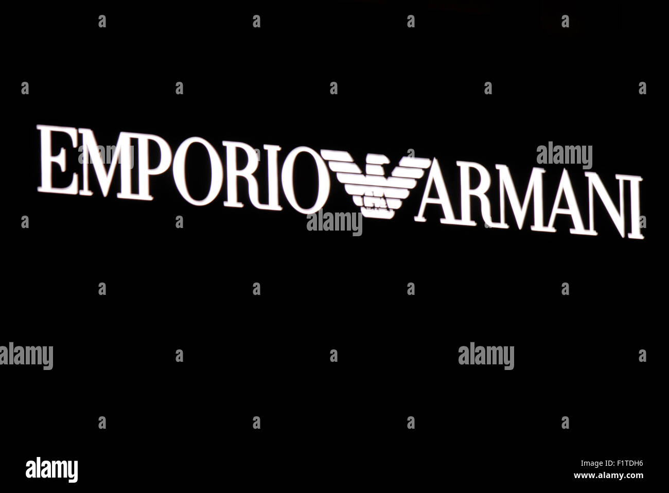 Armani logo hi-res stock photography and images - Alamy