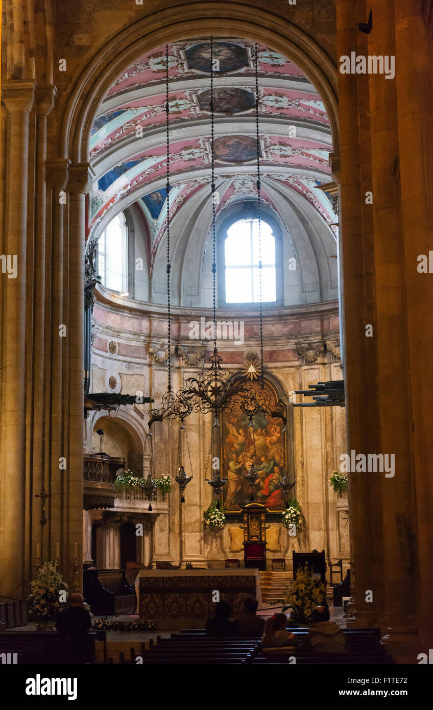 Inside Lisbon's Cathedral Stock Photo - Alamy