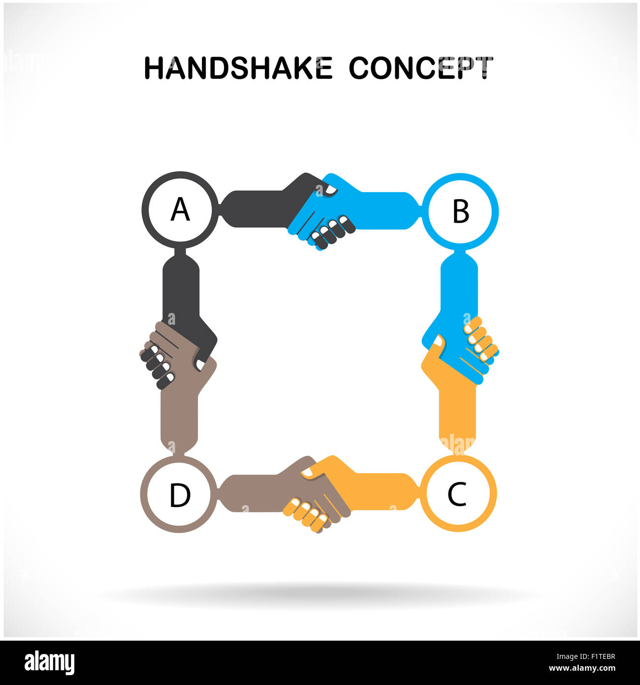 Business partners shaking hands as a symbol of unity, handshake ...