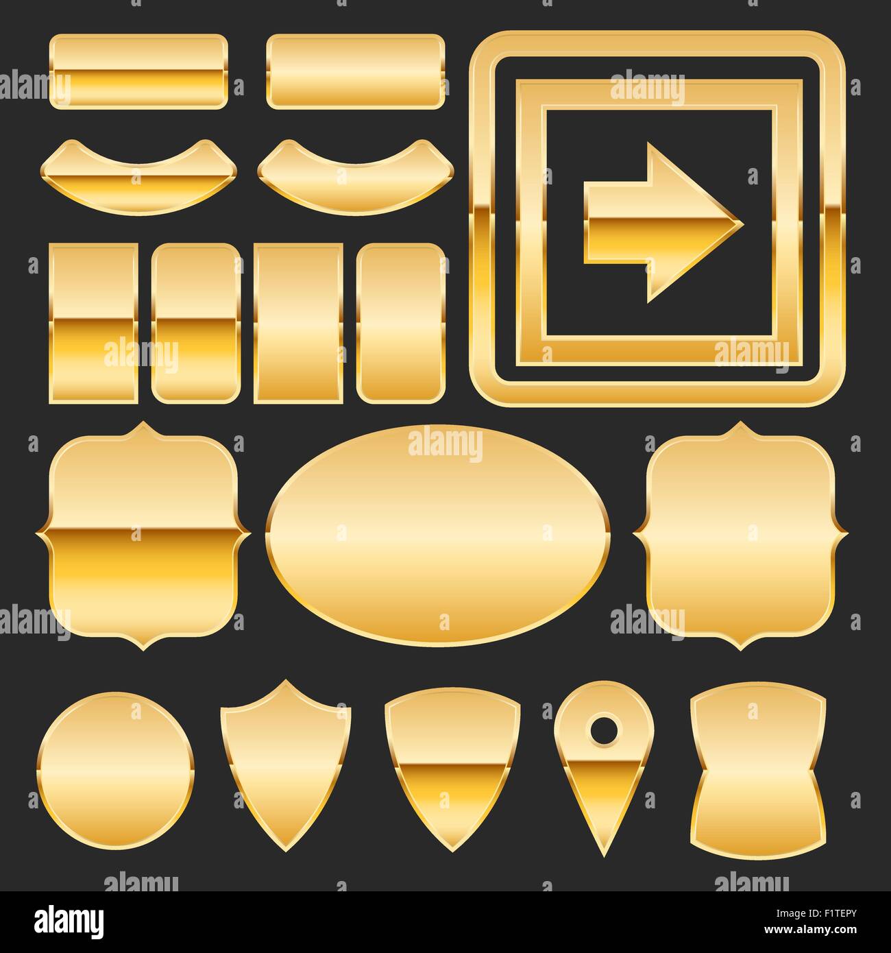 Gold shapes hi-res stock photography and images - Alamy