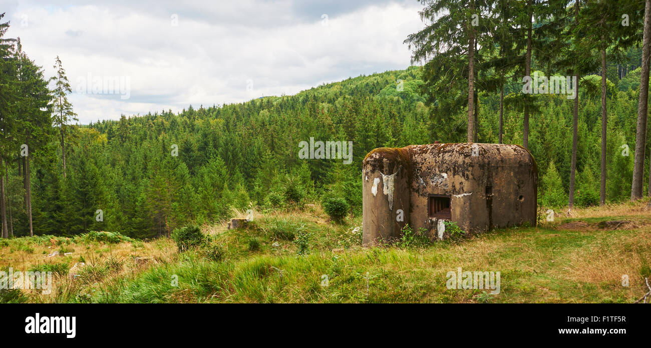 Ropik bunker - Czechoslovak - Germany border fortifications Stock Photo ...