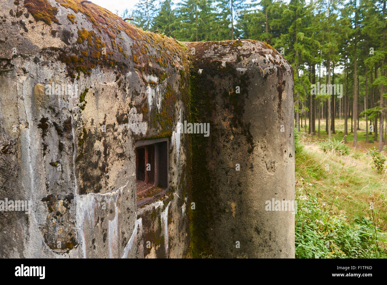 Ropik bunker - Czechoslovak - Germany border fortifications Stock Photo ...
