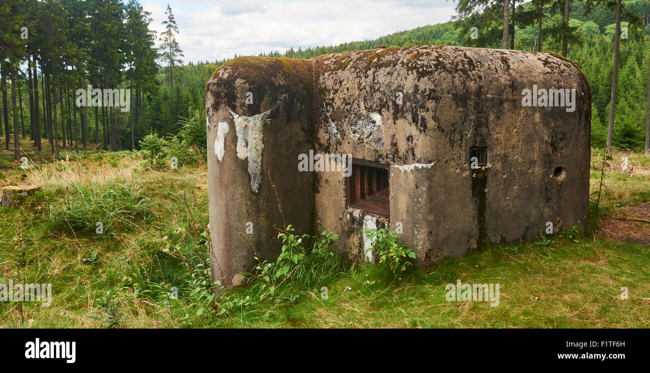 Ropik bunker - Czechoslovak - Germany border fortifications Stock Photo ...