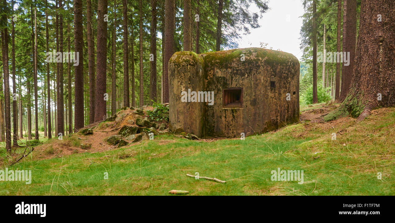 Ropik bunker - Czechoslovak - Germany border fortifications Stock Photo ...