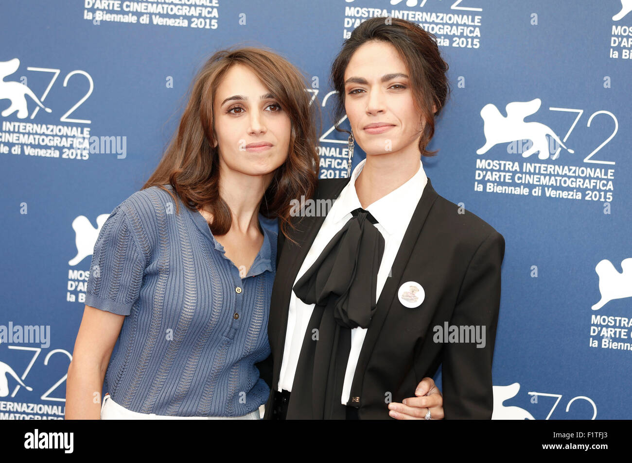 Venice, Italy. 6th Sep, 2015. Actresses Silvia D'amico (L) and Roberta ...