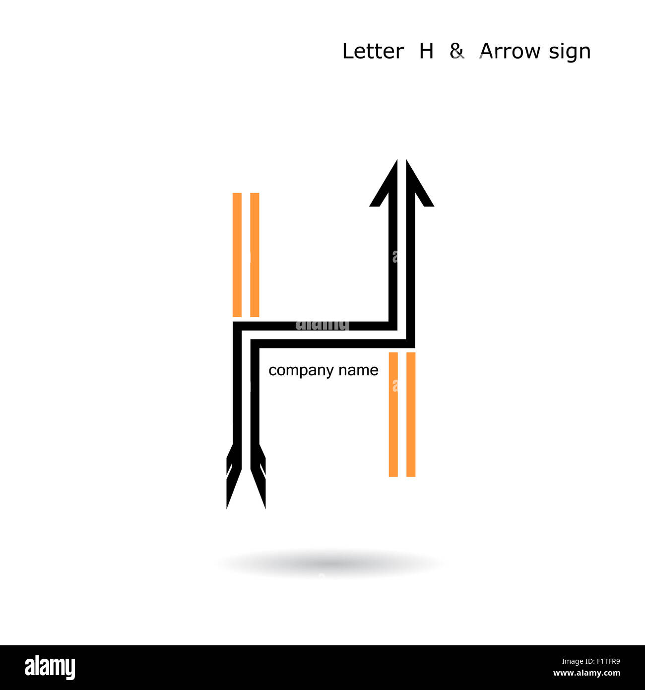 Creative letter H icon abstract logo design template. Corporate ...