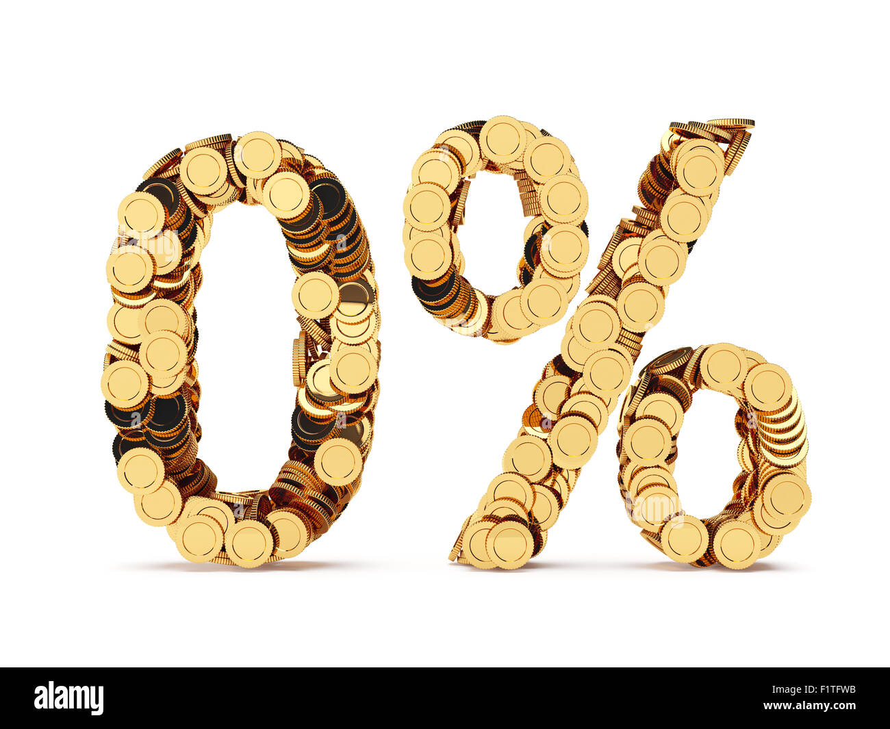 3d gold 0 hi-res stock photography and images - Alamy