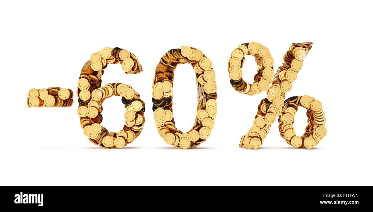 Golden number 60 Cut Out Stock Images & Pictures - Alamy