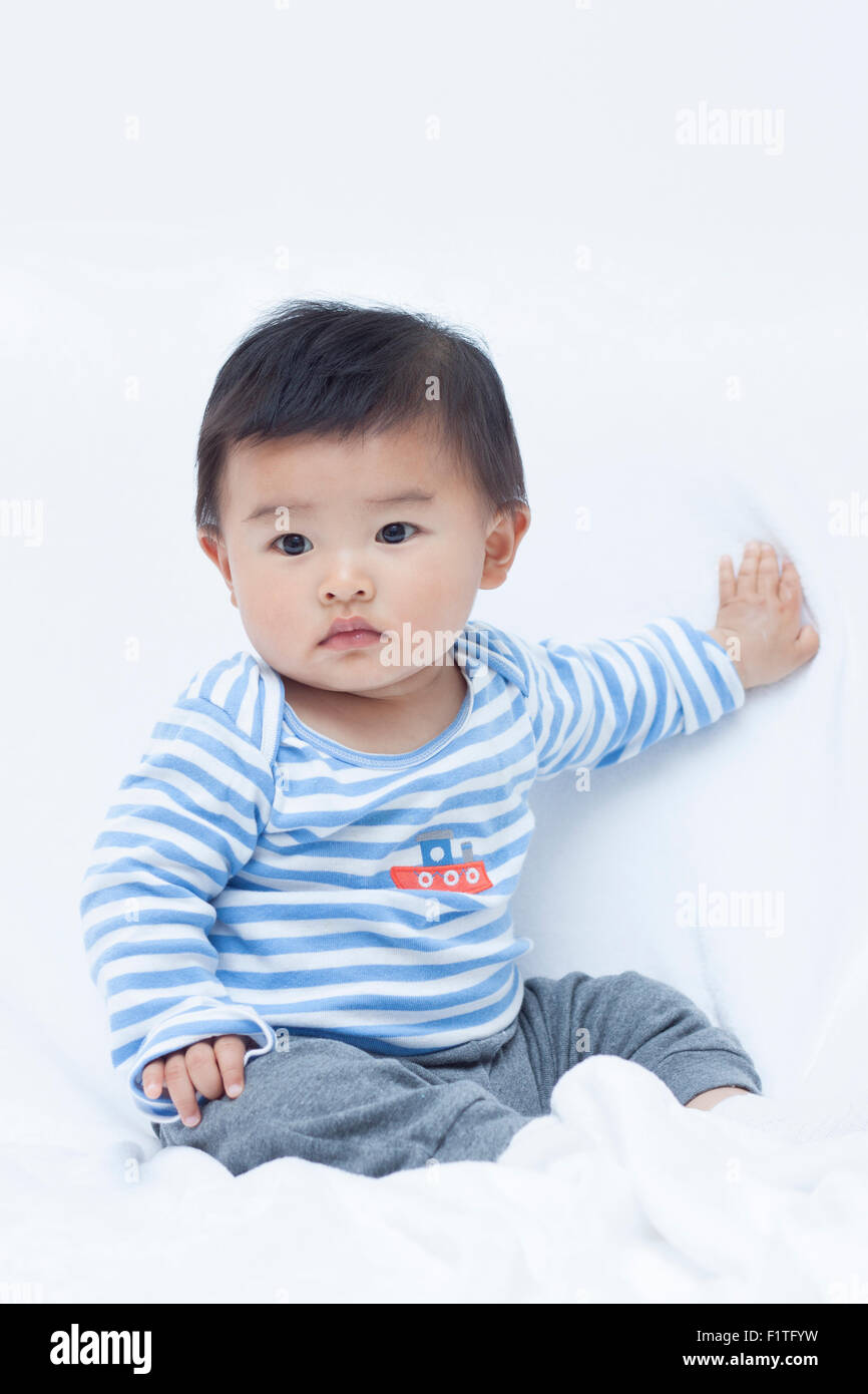 Cute Chinese baby boy in sailor suit Stock Photo - Alamy