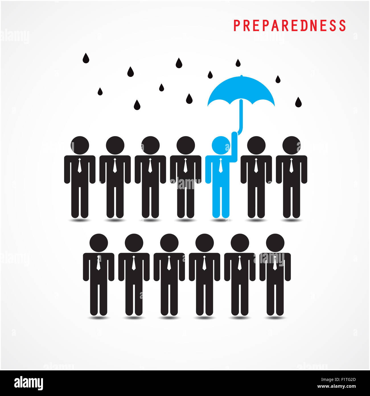 Businessman standing out from the crowd. Business idea and preparation ...