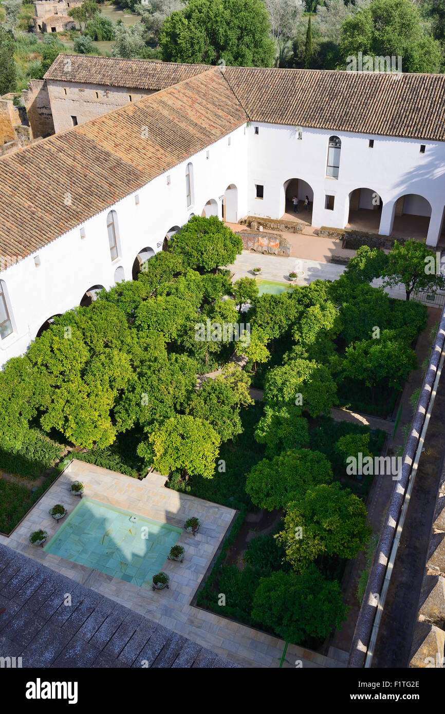 Courtyard in Alcazar de los Reyes Cristianos in Cordoba, Andalusia, Spain Stock Photo - Alamy