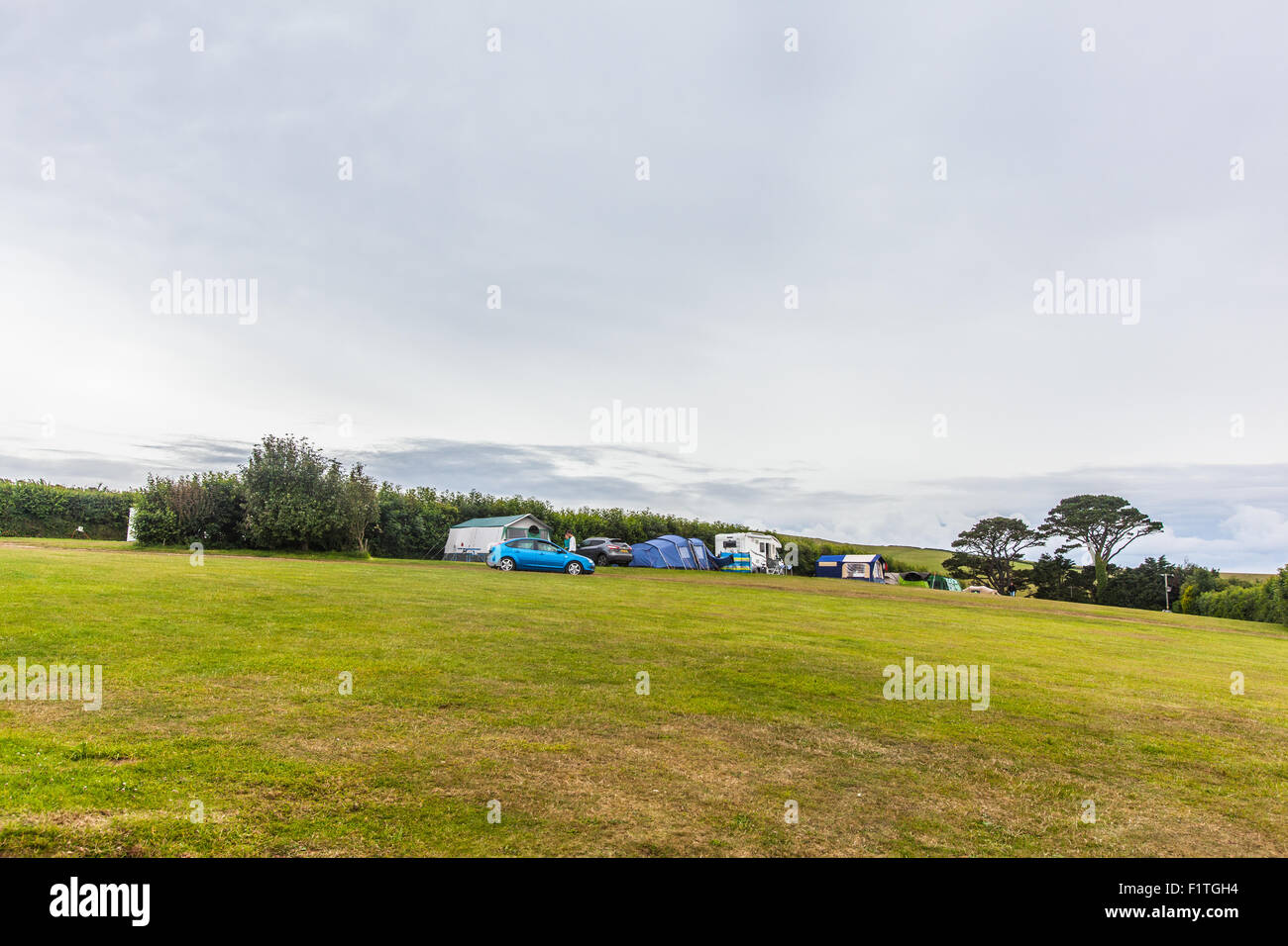 Karrageen camping and caravan site, Hope Cove, Devon, England, United ...