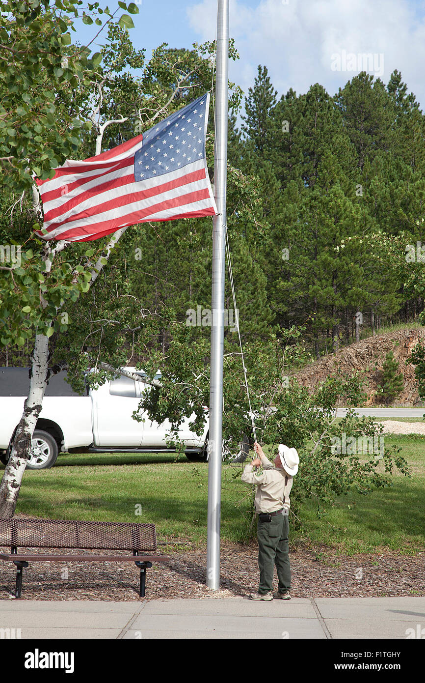 Raising the flag Stock Photo - Alamy