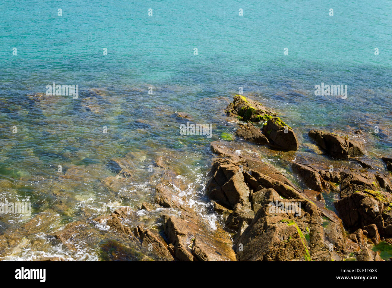 Pink granite coast sea Stock Photo - Alamy