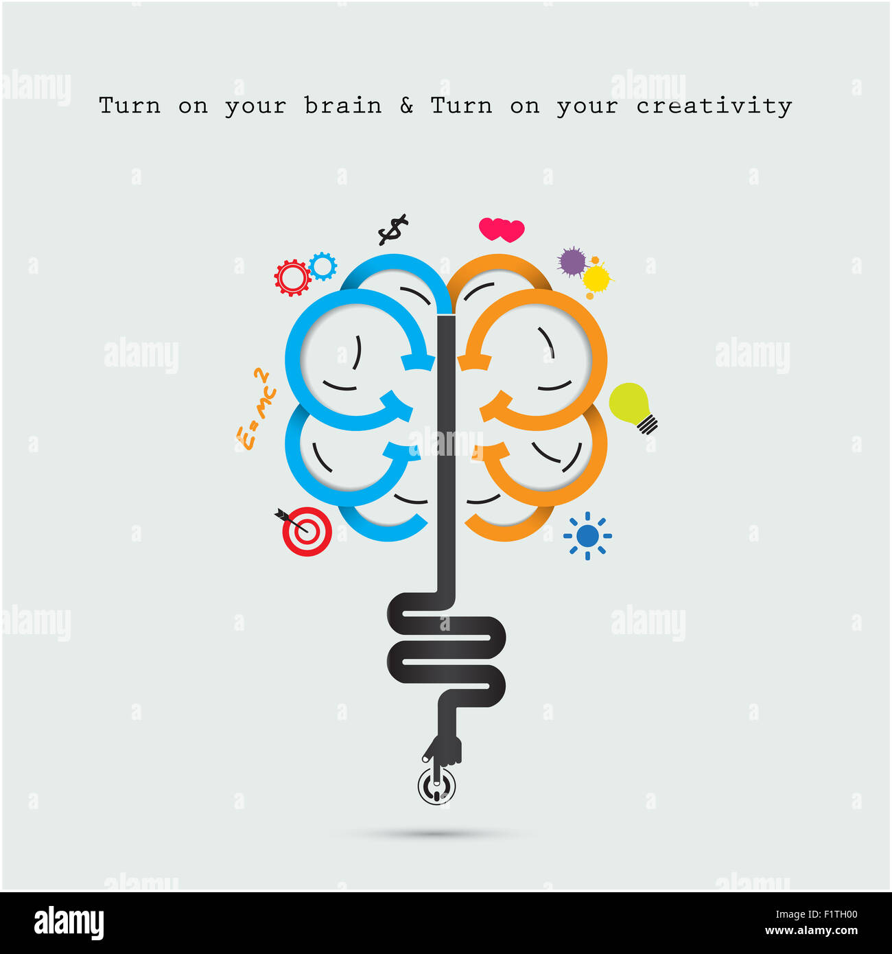 Brain opening concept.Creative brain abstract logo design template ...