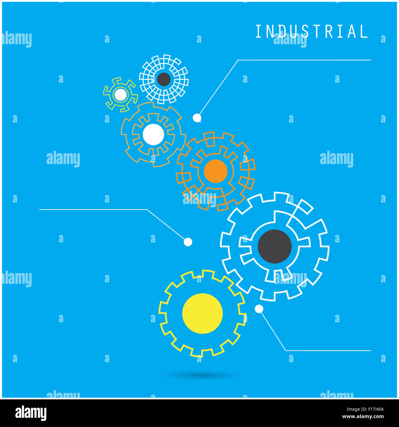 Creative gear abstract design banner template. Corporate business ...