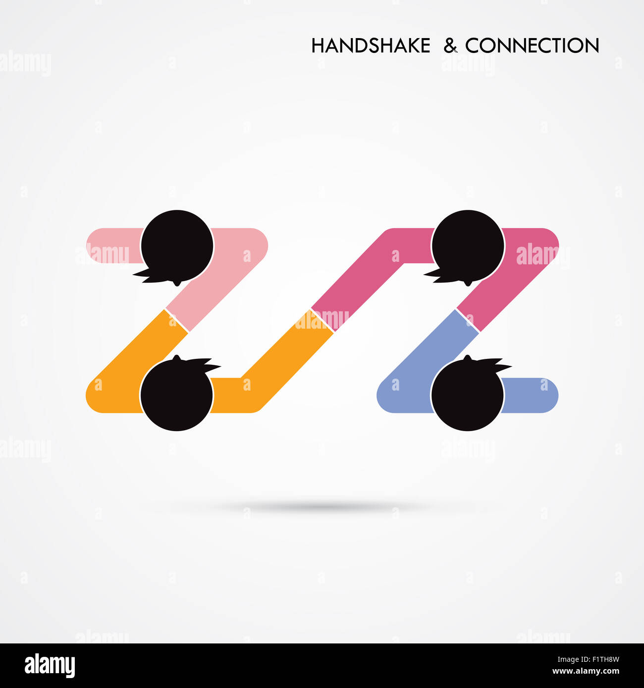 Handshake abstract sign design template. Business creative concept ...