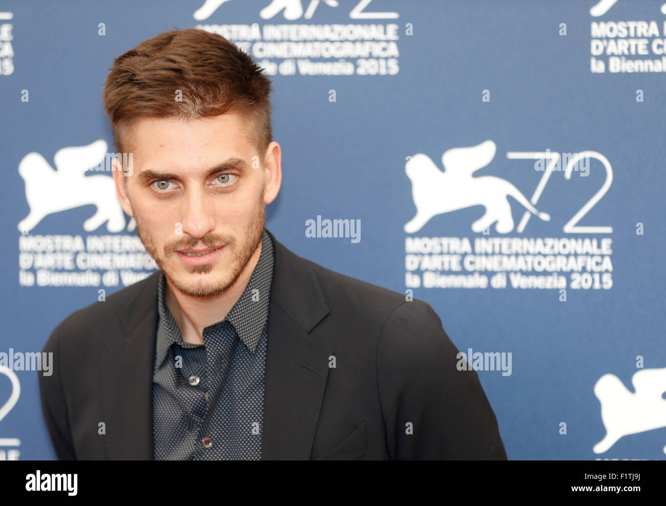 Venice, Italy. 6th Sep, 2015. Actor Luca Marinelli poses during the ...