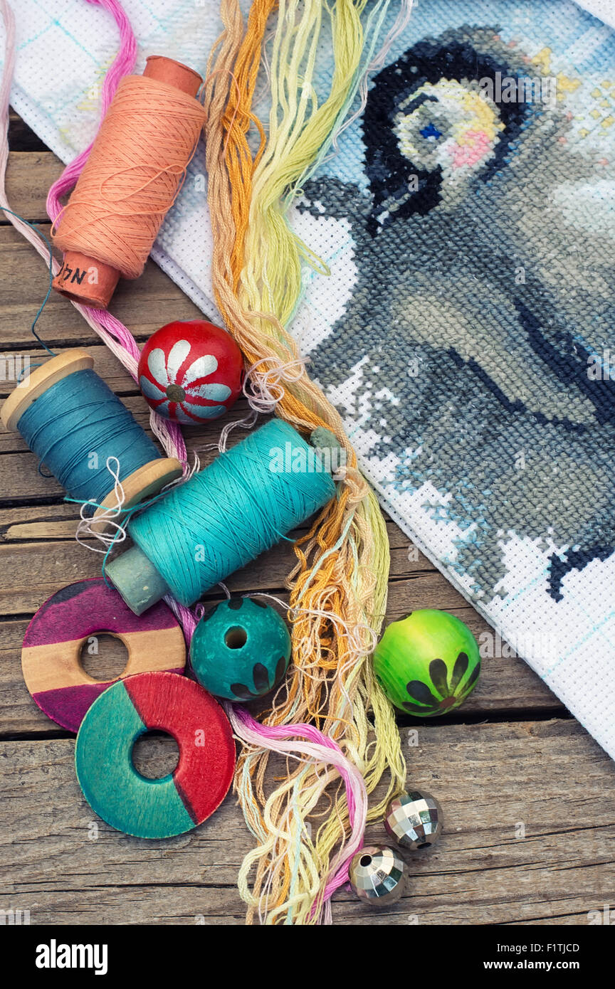 Hand Embroidering Silk High Resolution Stock Photography and Images - Alamy