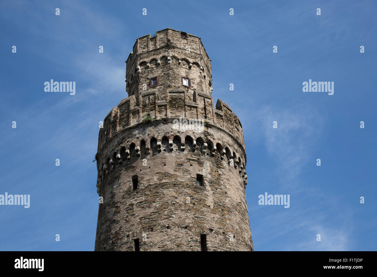 Tower and old town wall Oberwesel UNESCO Heritage Site Rhineland ...