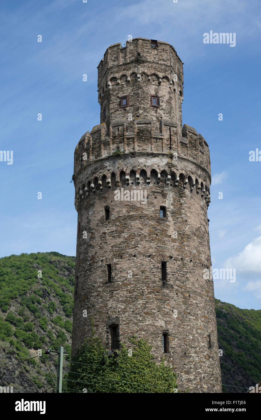 Tower and old town wall Oberwesel UNESCO Heritage Site Rhineland ...