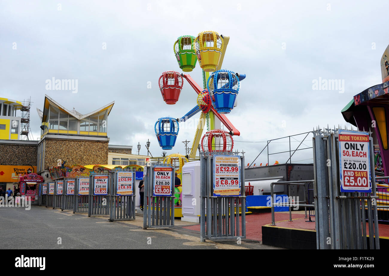 Southsea Portsmouth Hampshire UK - Fairground rides and amusement Stock ...