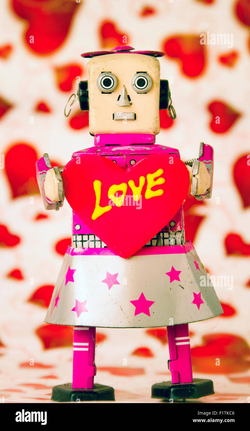 robot in love Stock Photo - Alamy