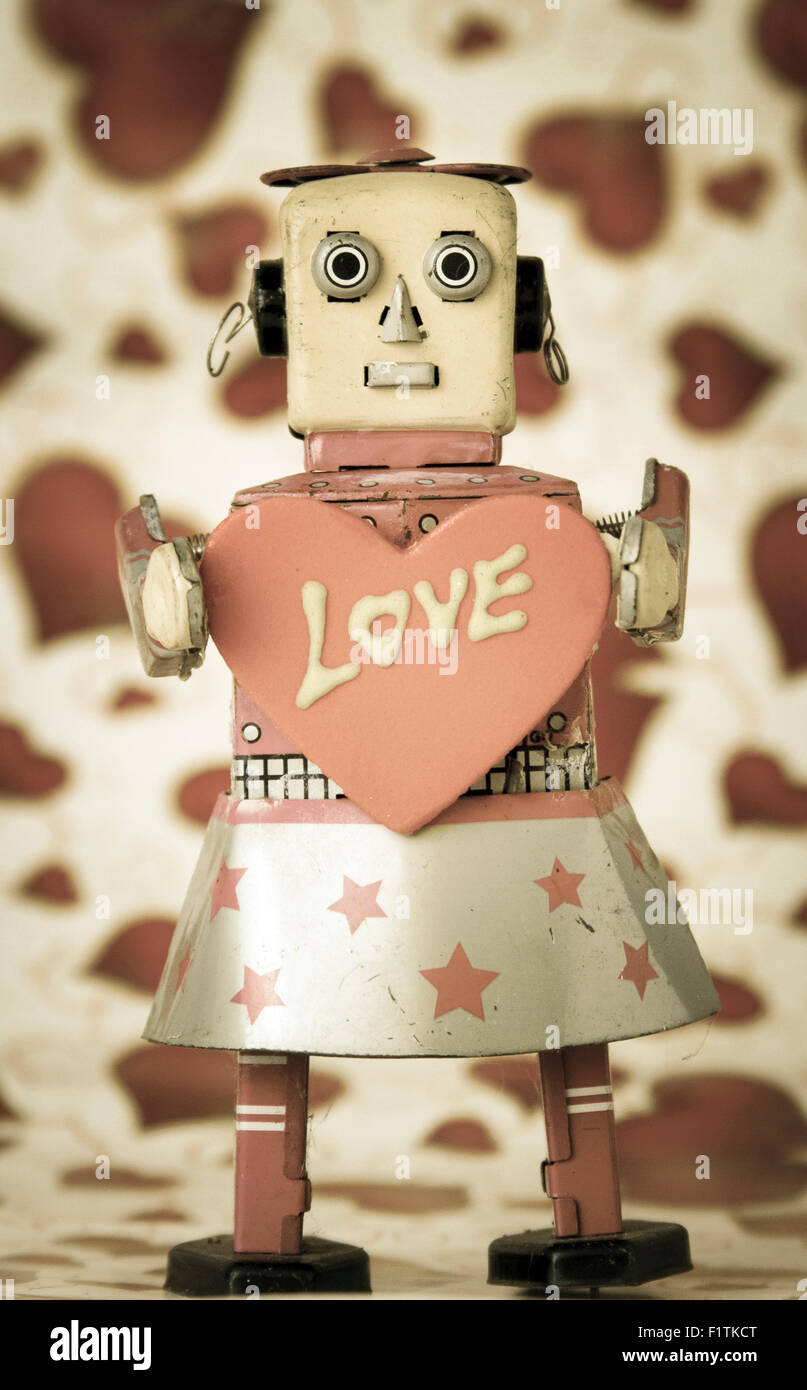 robot in love Stock Photo - Alamy