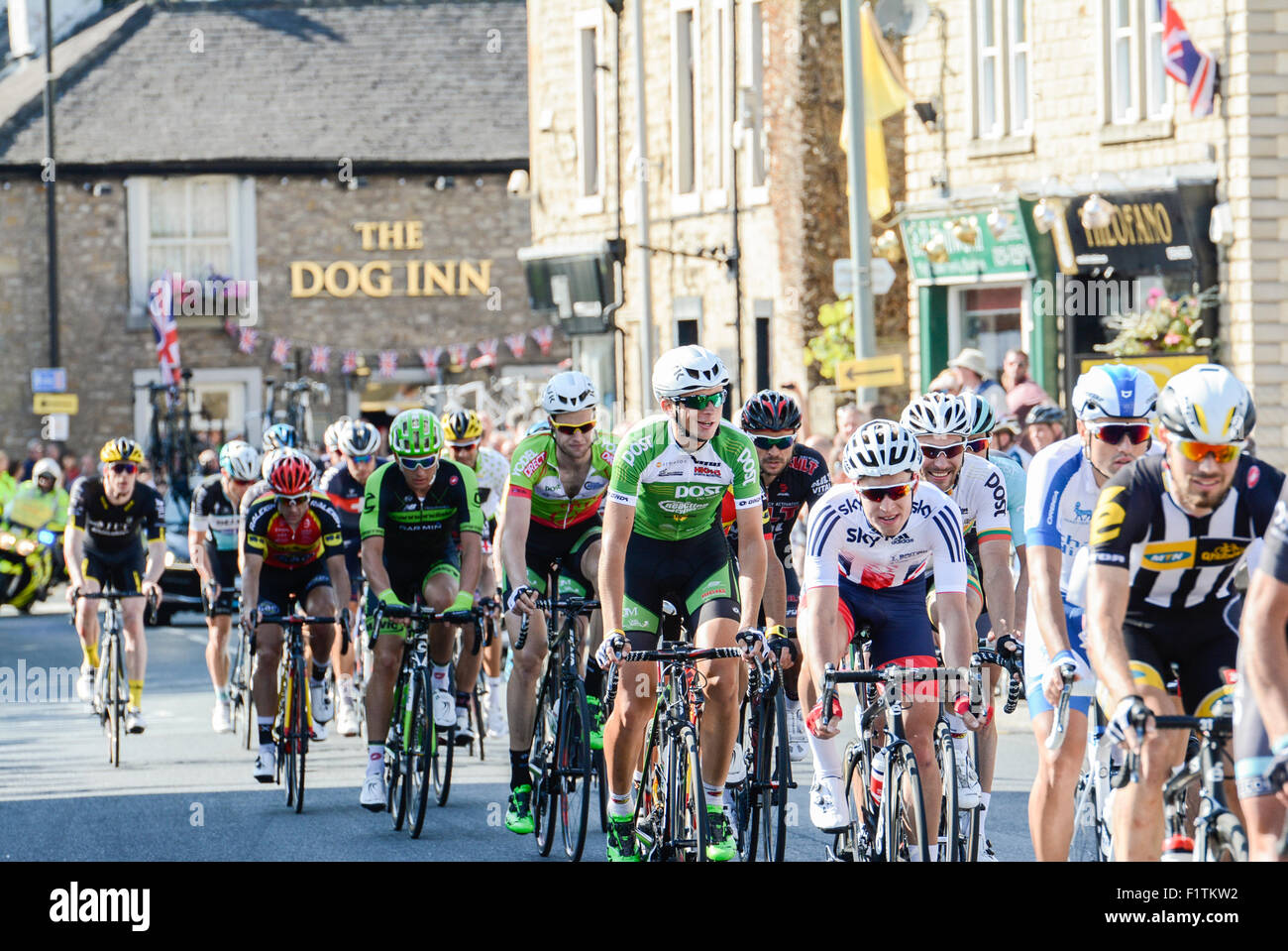 Ribble Valley, UK, 7th September, 2015.Tour of Britain Cycle race Stage ...