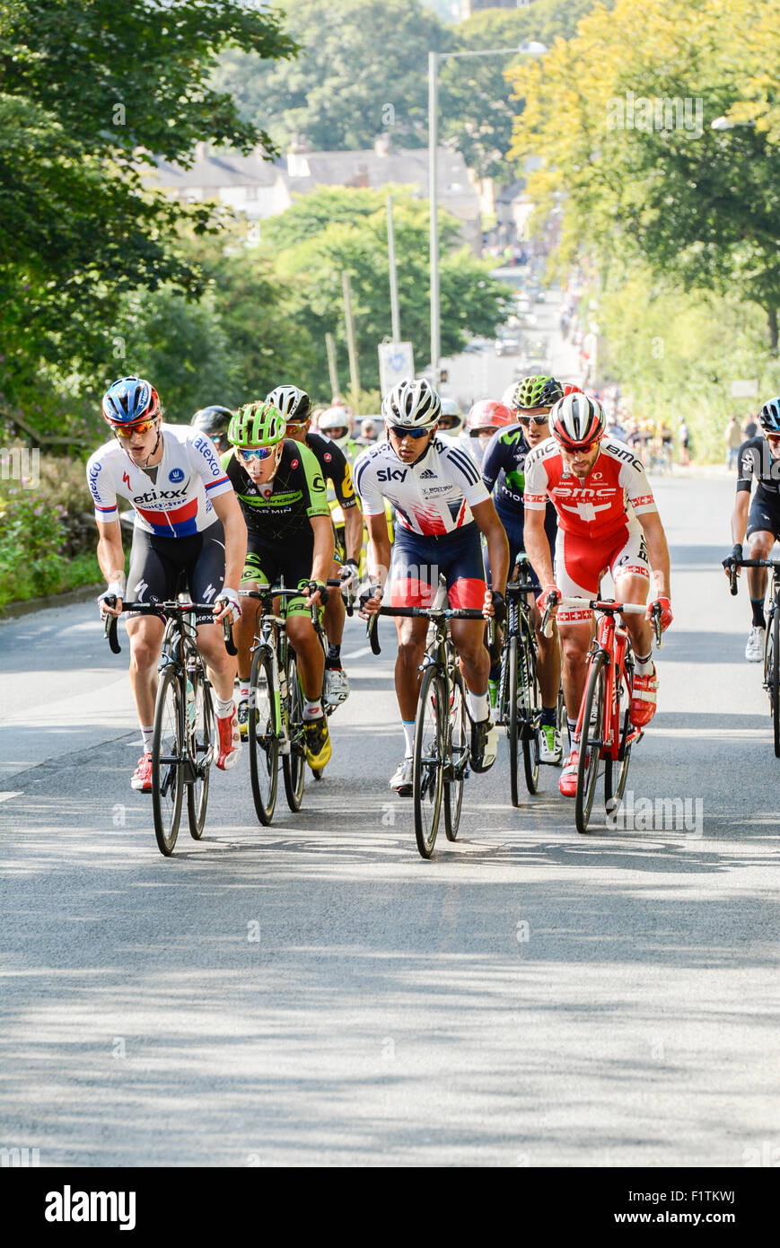Ribble Valley, UK, 7th September, 2015.Tour of Britain Cycle race Stage ...