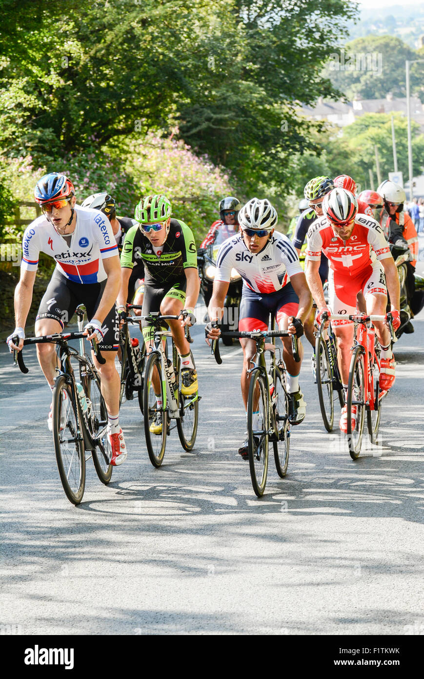 Ribble Valley, UK, 7th September, 2015.Tour of Britain Cycle race Stage ...